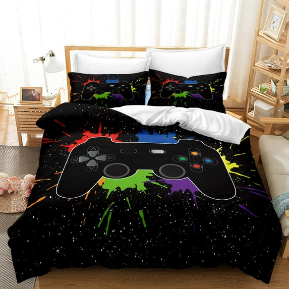 Boys Gamer Soft Reversible Duvet Cover,Kids Gaming Gamepad Bedding Set ...