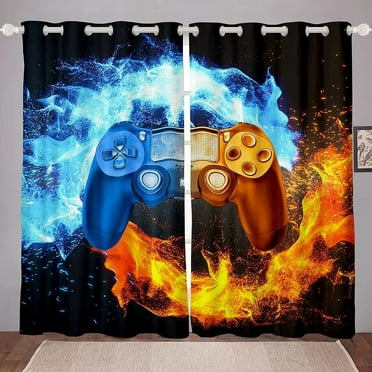 Gaming Curtains for Boys Bedroom Kids Gamer Room Decor Curtain 42W x ...