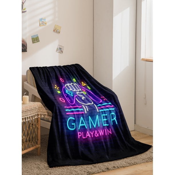 Boys Games Fleece Blankets,Gaming Player Throw Blanket for Kids Teen ...