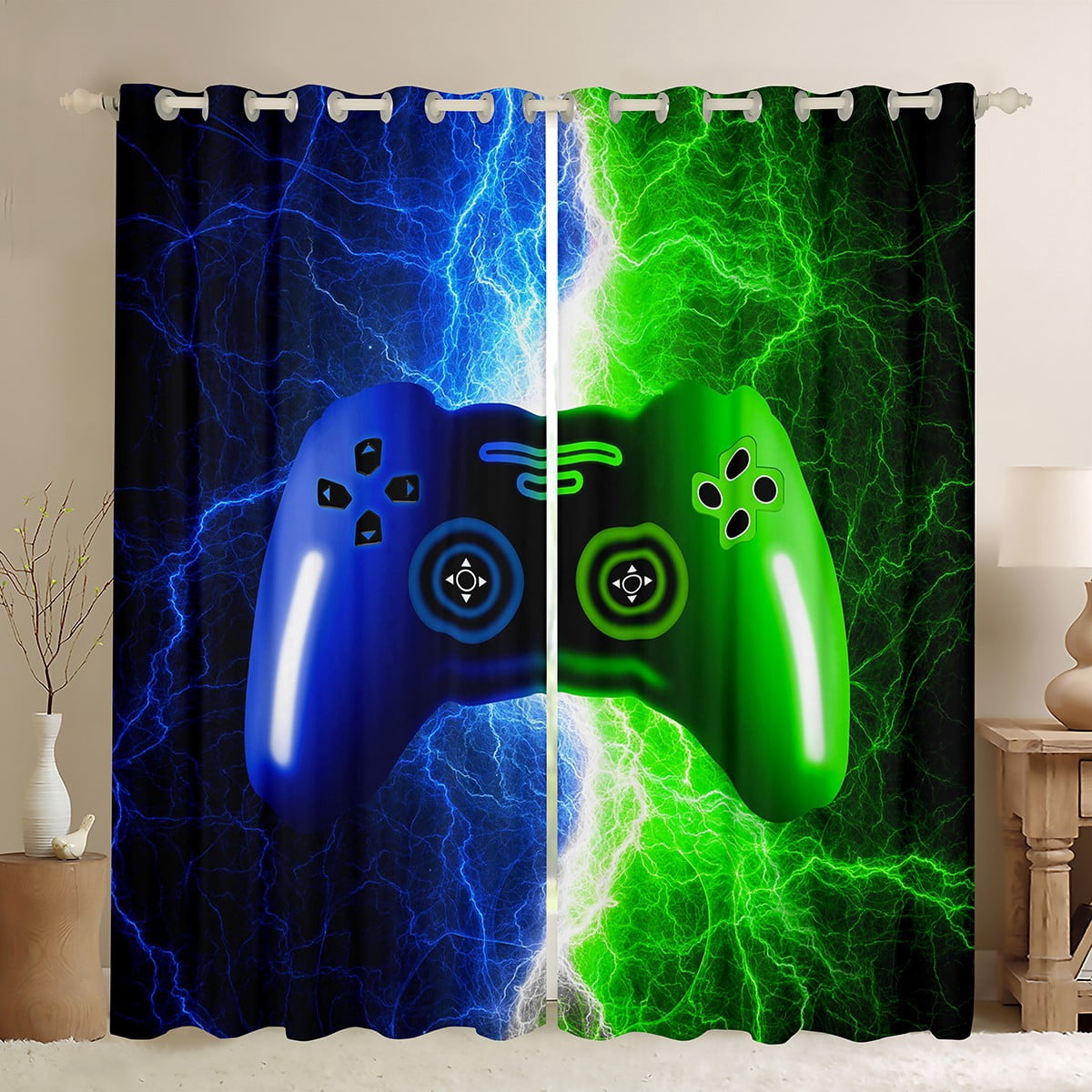 Gaming Curtains Drapes Video Game Curtains,Gamer Console Window ...