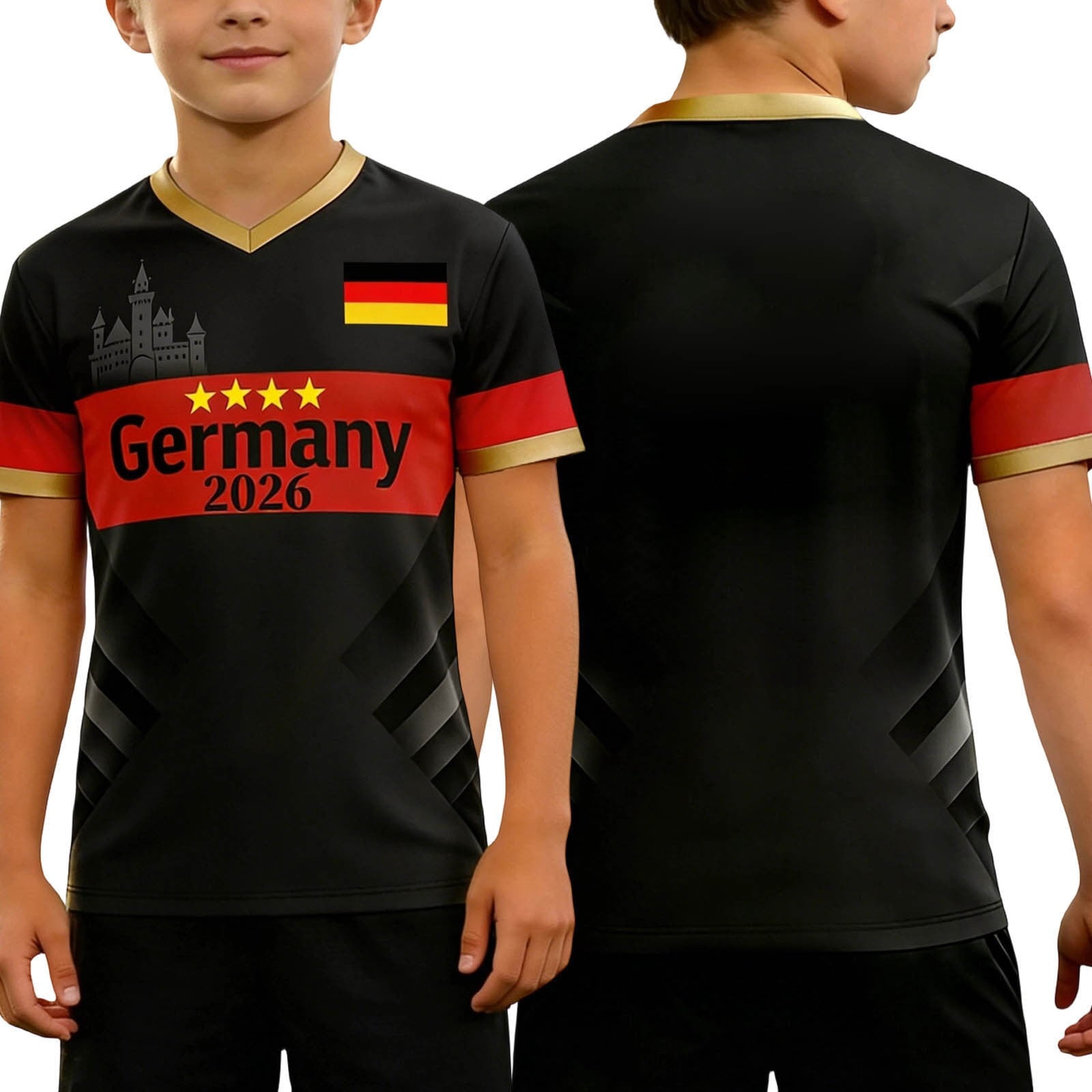 Boys Germany Tee Boys Kids Shirt Enthusiasts Youth Top Team Graphics ...