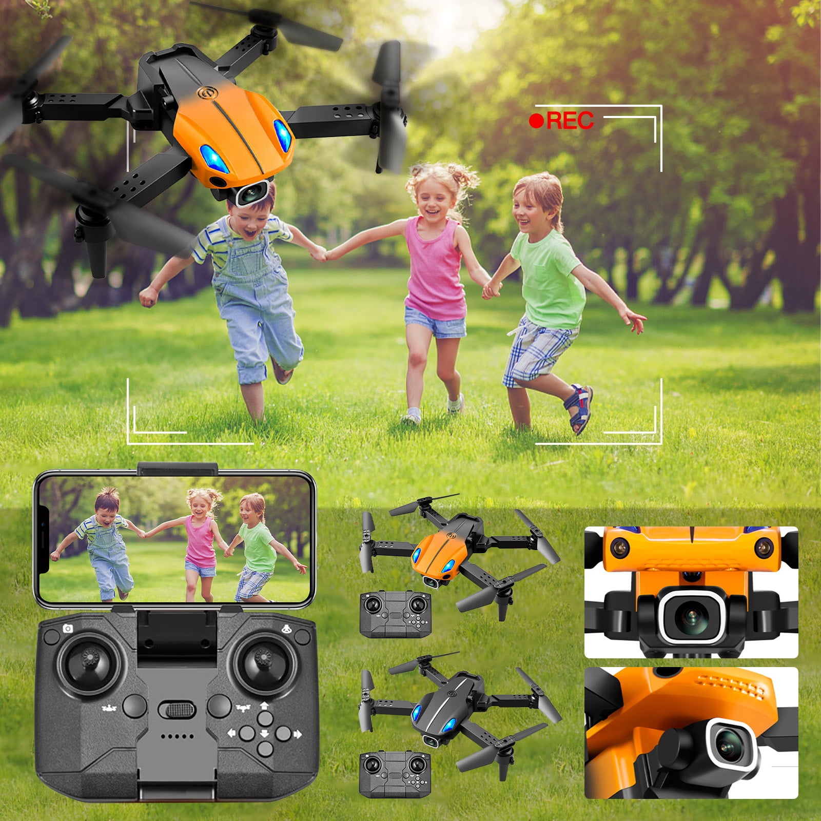 Boys Gifts 12-14 Years Old, FPV Drone, Mini Folding UAV Obstacle ...