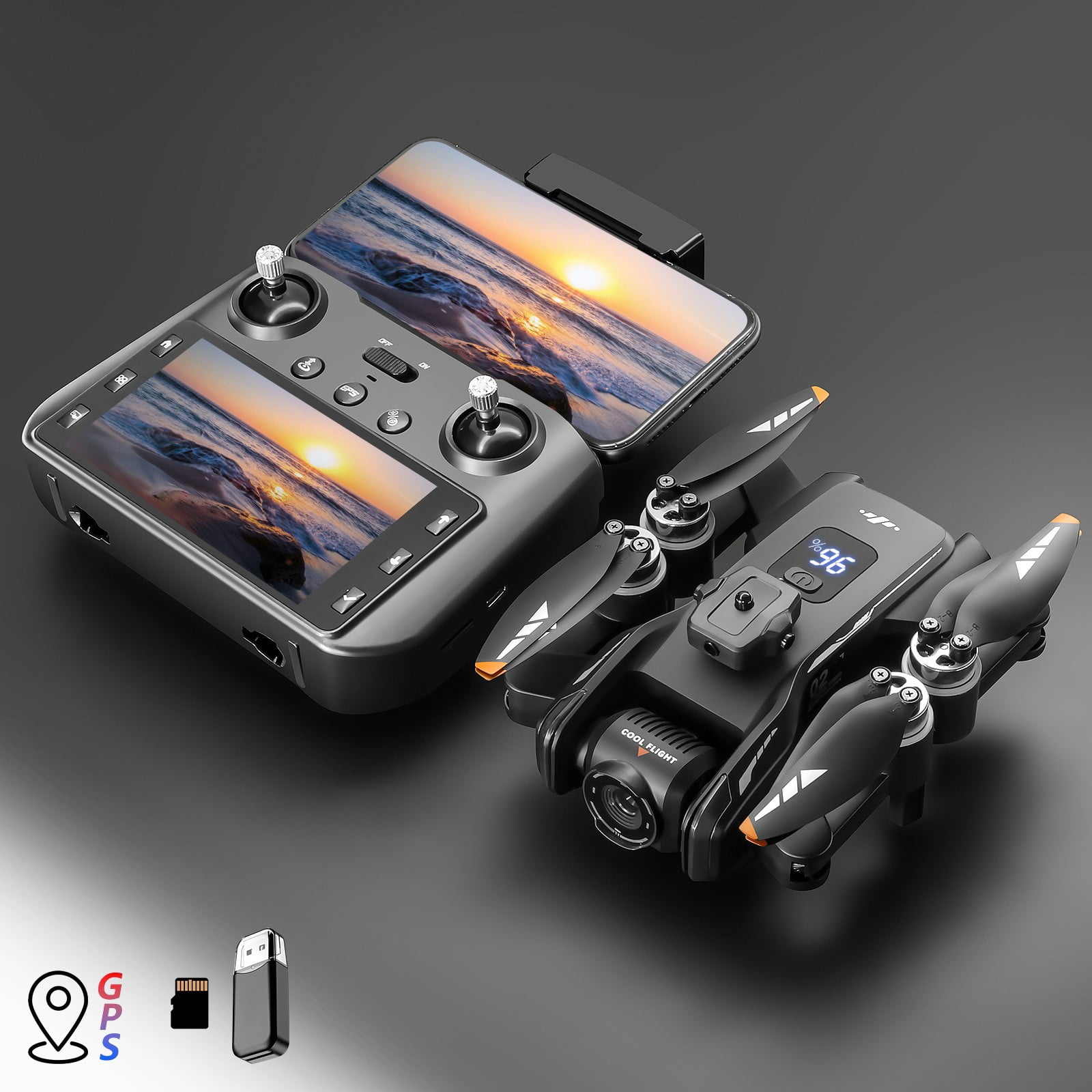 Boys Gifts 13-15 1080P HD GPS Drone with 6Inch Screen 5G Drones RC ...