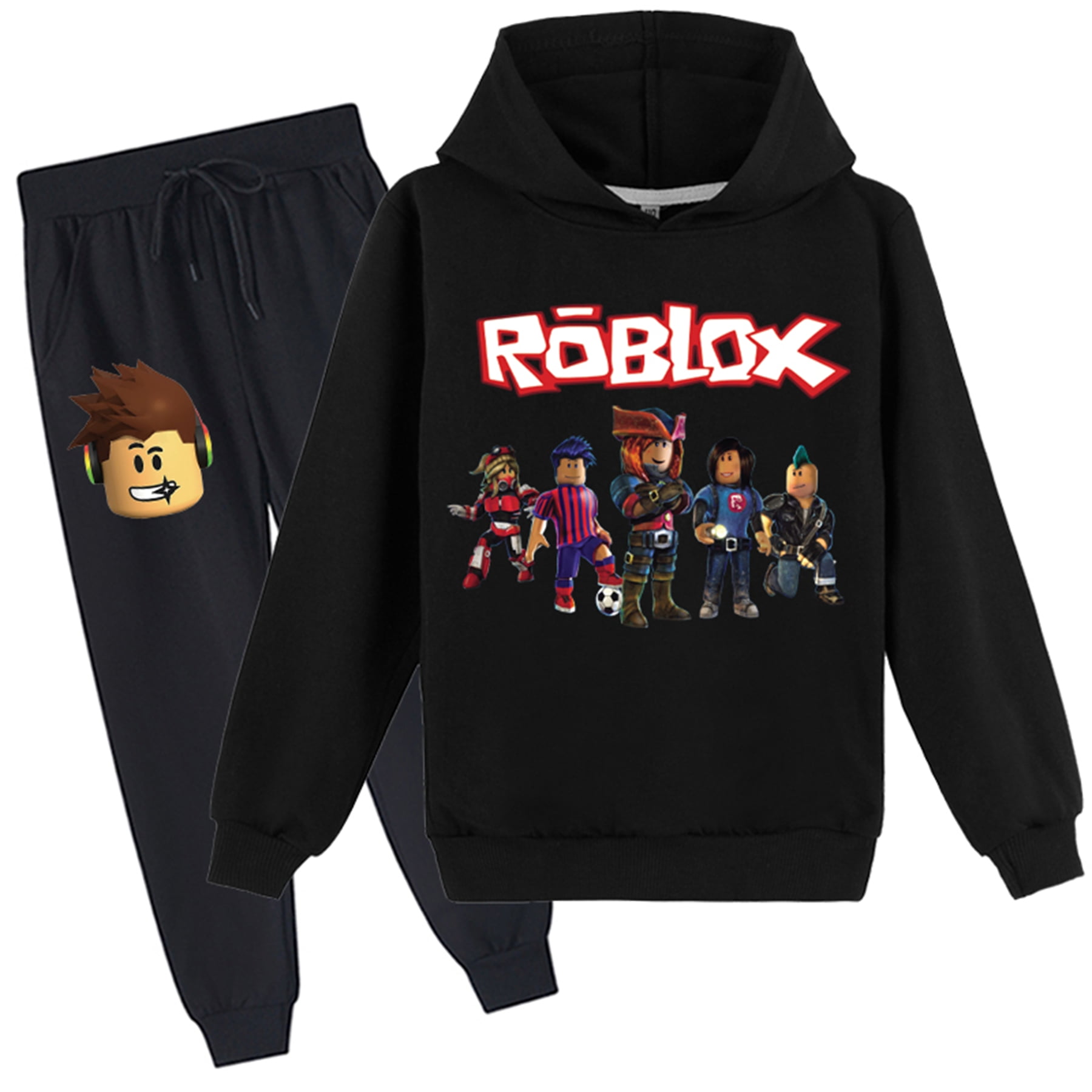 Boys Girls 2 Piece Outfits Roblox Long Sleeve Tops and Sweatpants Set ...