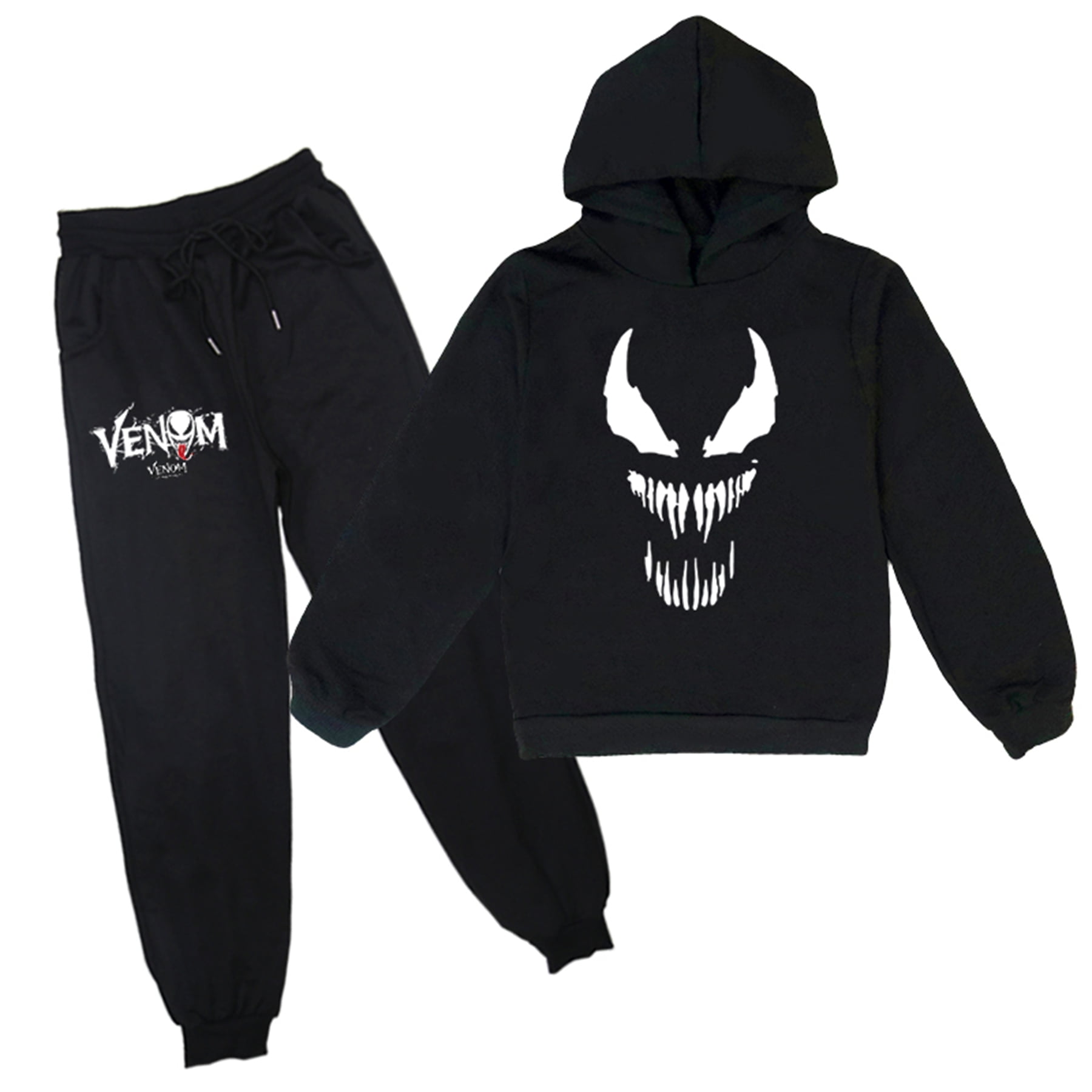 Boys Girls 2 Piece Outfits Venom Long Sleeve Hooded and Jogger Pants ...