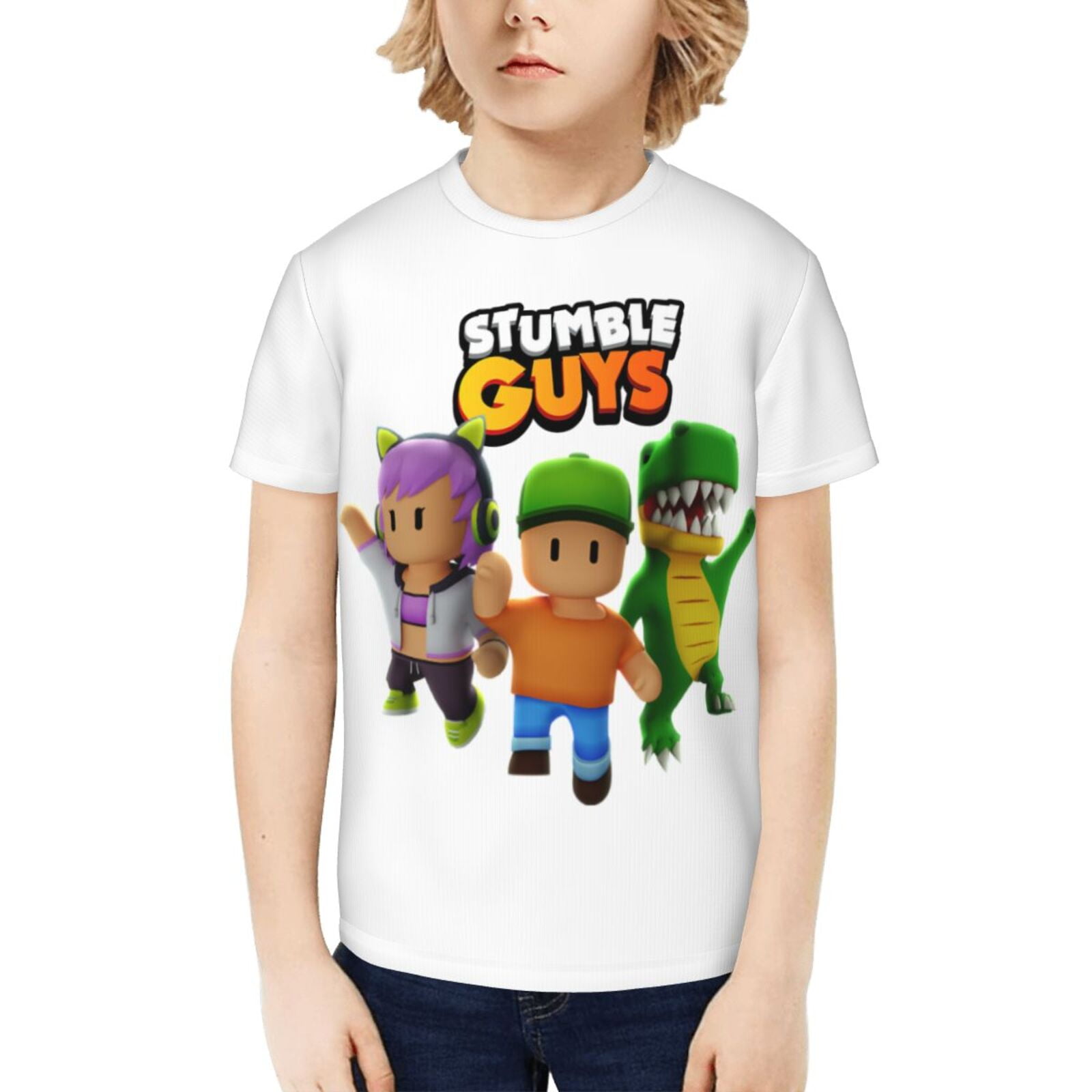 Boys Girls 3D Graphic Shirts Stumble Guys T-Shirt Unisex Short Sleeve ...