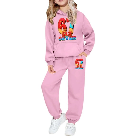 Boys Girls 67 Meme Hoodie Pants Set - 2Pcs Kids Outfit for 2-14Y Daily ...