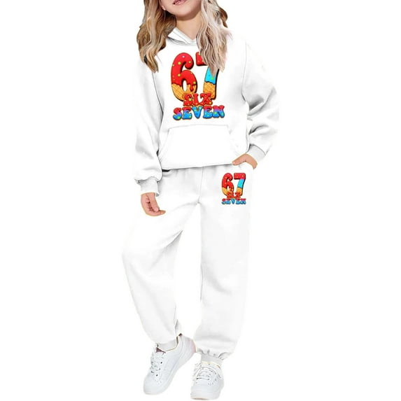 Boys Girls 67 Meme Hoodie Pants Set - 2Pcs Kids Outfit for 2-14Y Daily ...