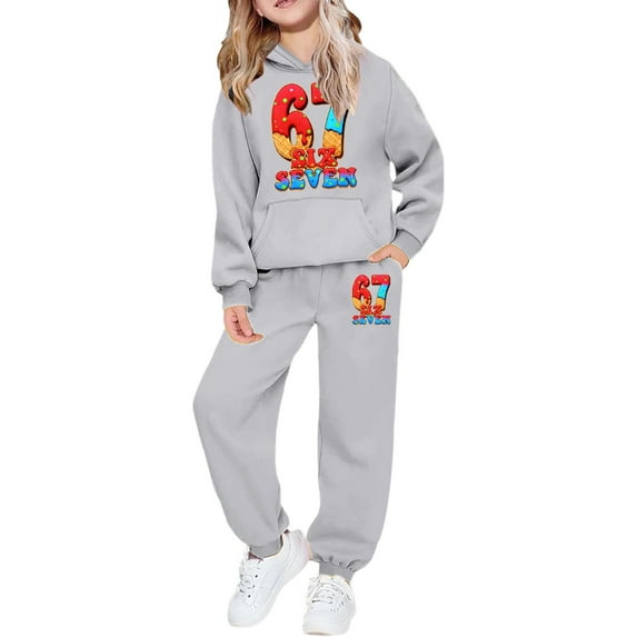 Boys Girls 67 Meme Hoodie Pants Set - 2Pcs Kids Outfit for 2-14Y Daily ...