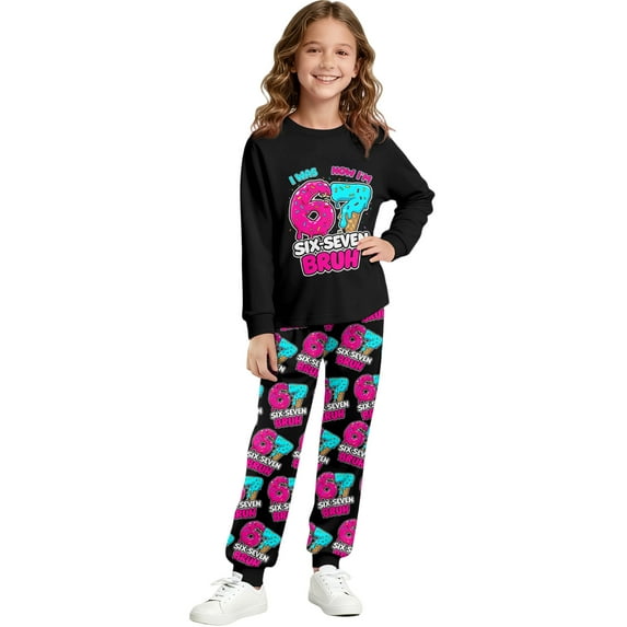 Boys Girls 67 Meme Shirts Pants Set Kids Teens Six Seven Home Casual ...