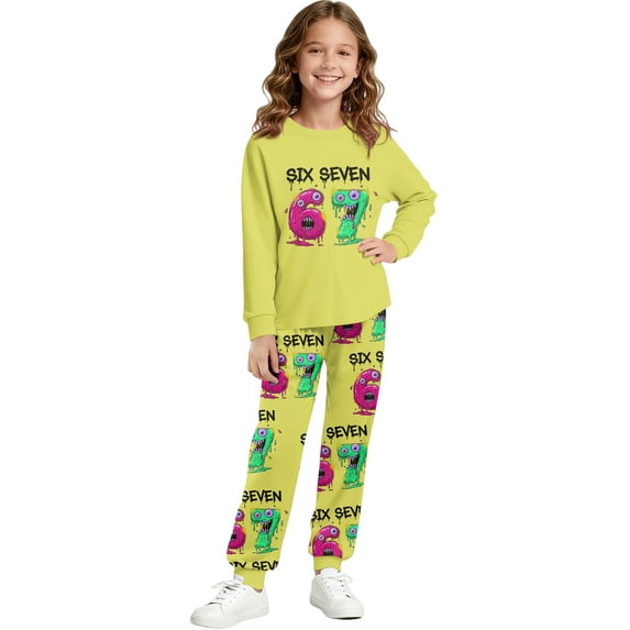 Boys Girls 67 Meme Shirts Pants Set Kids Teens Six Seven Home Casual ...