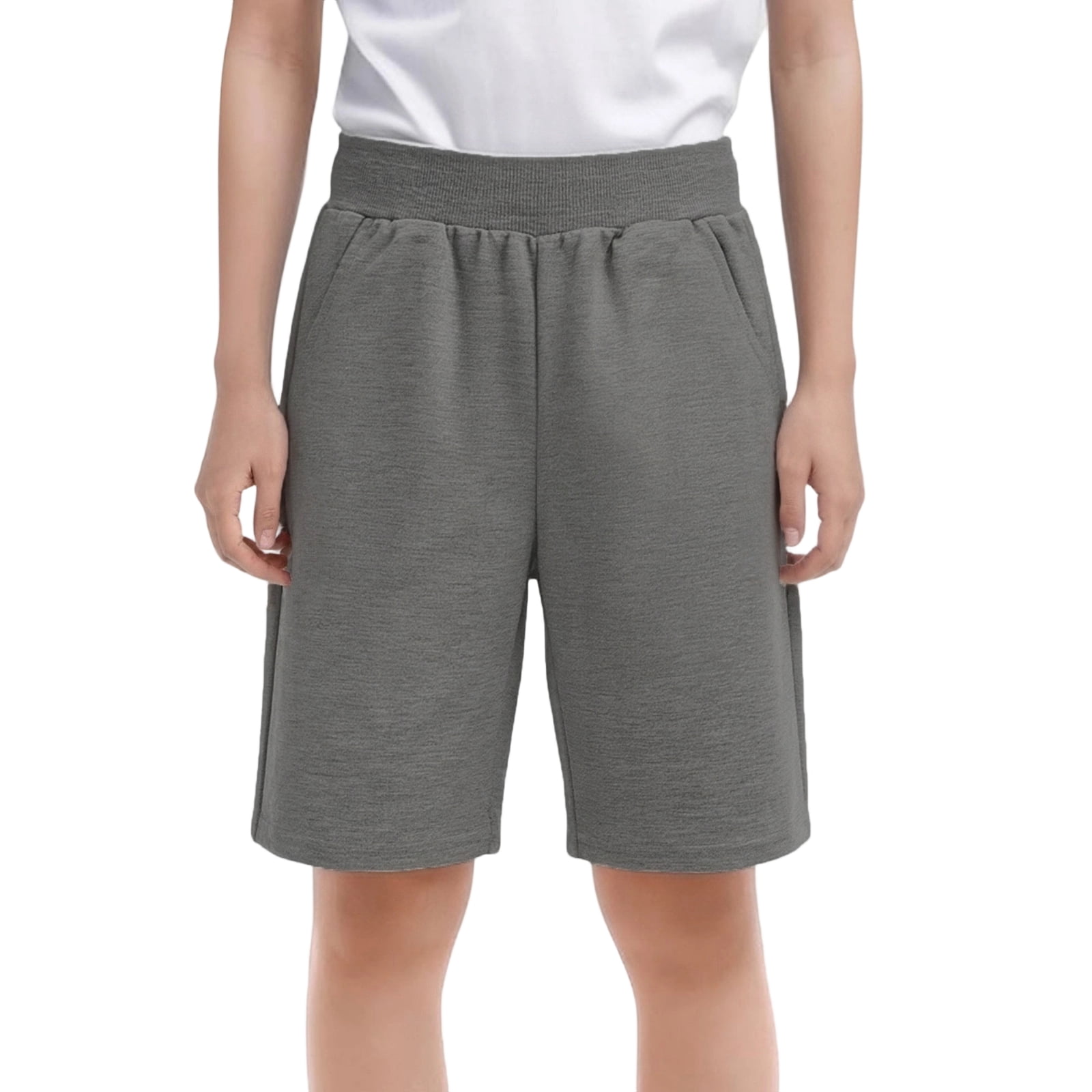 Boys Girls Active Pull-On Shorts - French Terry Cotton for Running, Gym ...