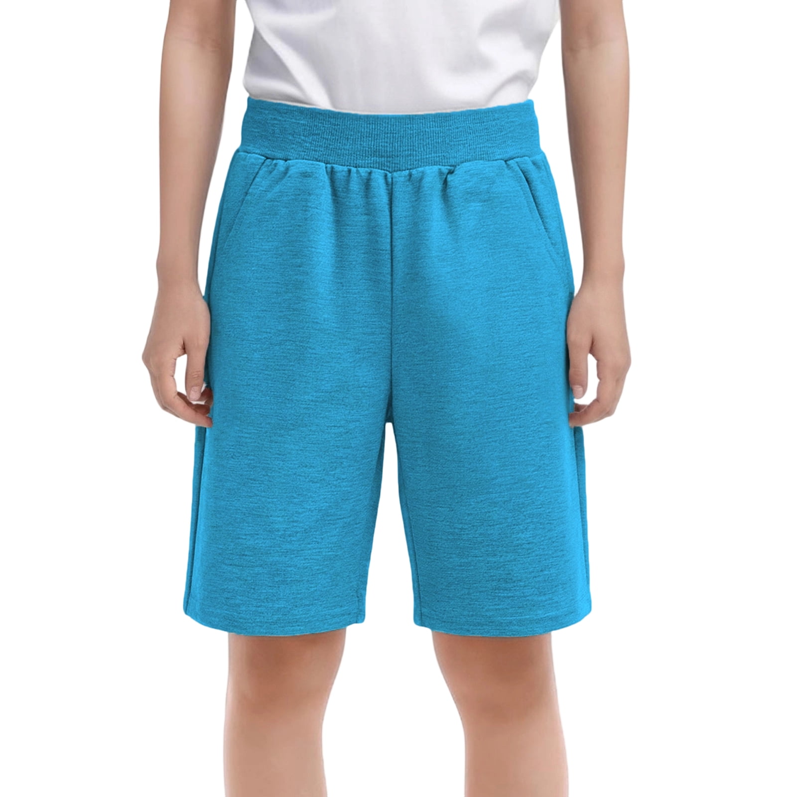 Boys Girls Active Pull-On Shorts - French Terry Cotton for Running, Gym ...
