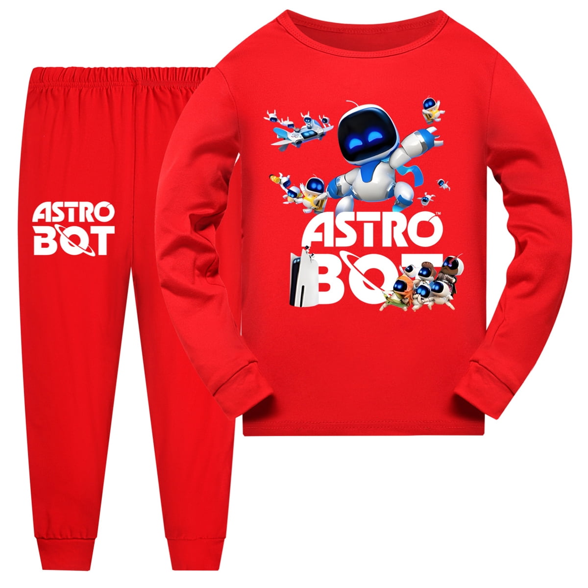 Boys Girls Astro Bot 2-Piece Cartoon Graphics Pyjamas Pjs Video Game ...