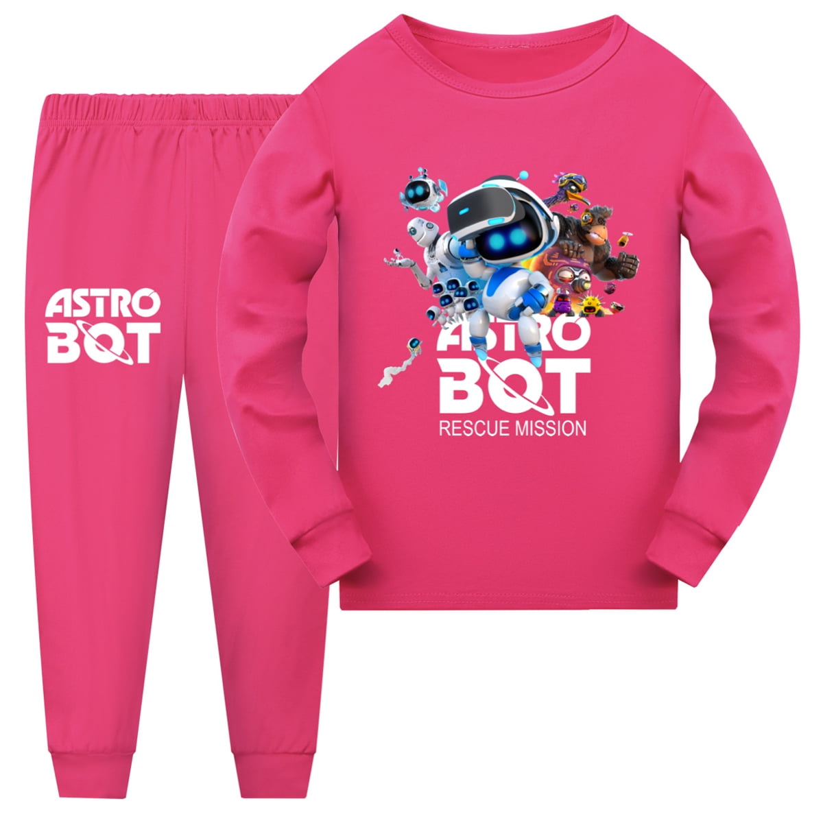 Boys Girls Astro Bot 2-Piece Cartoon Graphics Pyjamas Pjs Video Game ...
