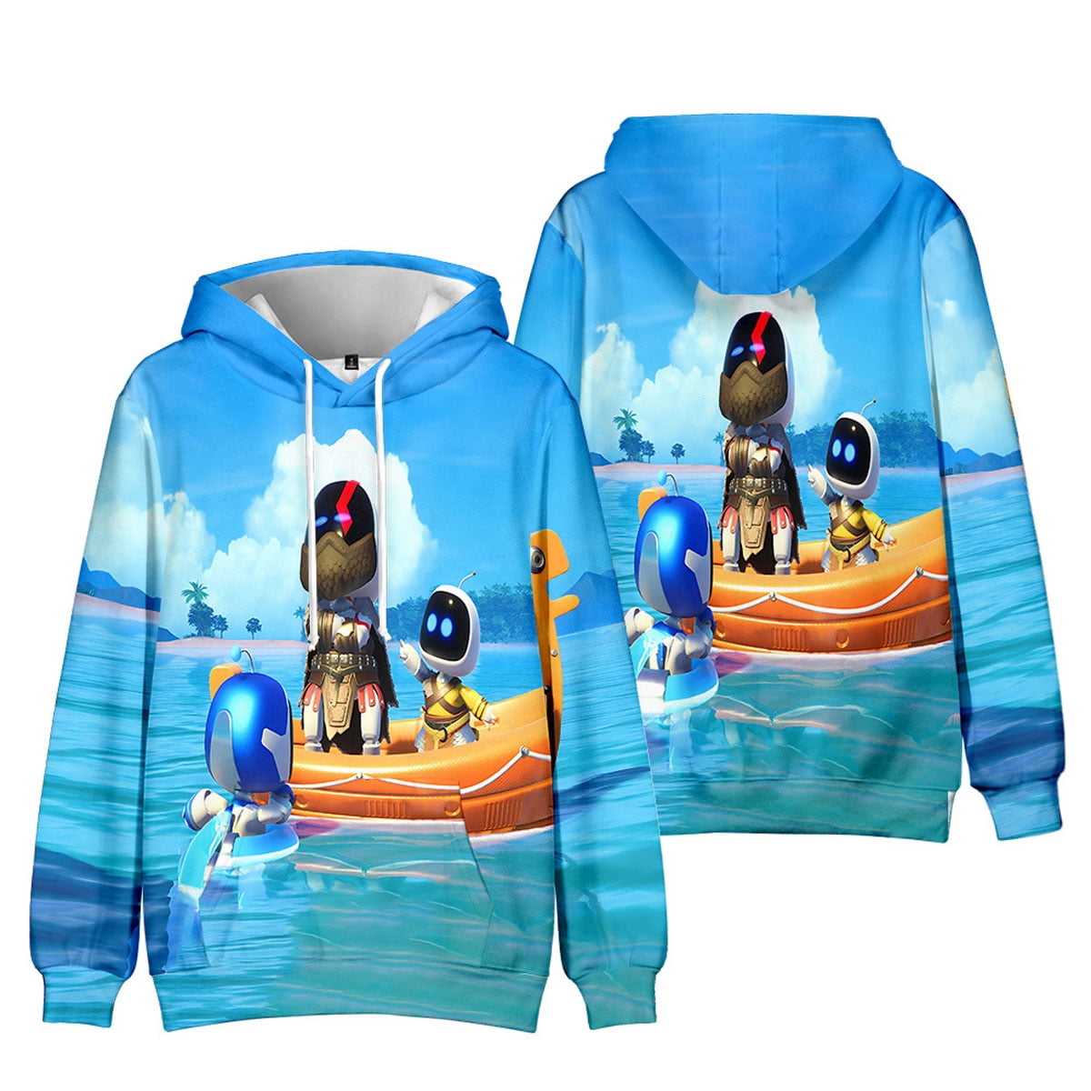 Boys Girls Astro Bot 3D Cartoon Hoodies Video Game Sweatshirt Novelty ...