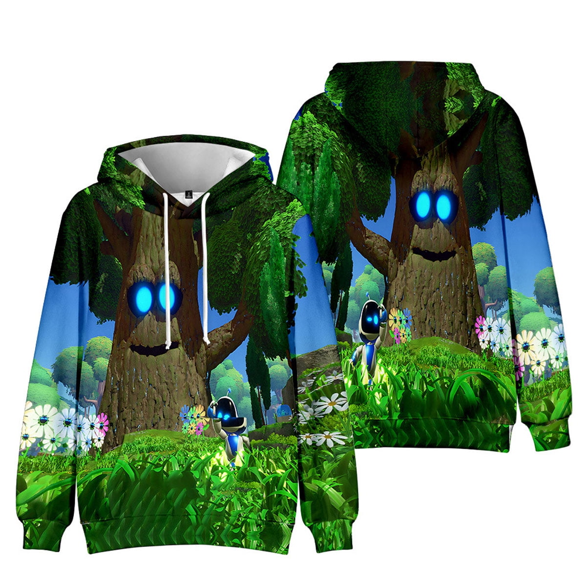 Boys Girls Astro Bot 3D Cartoon Hoodies Video Game Sweatshirt Novelty ...