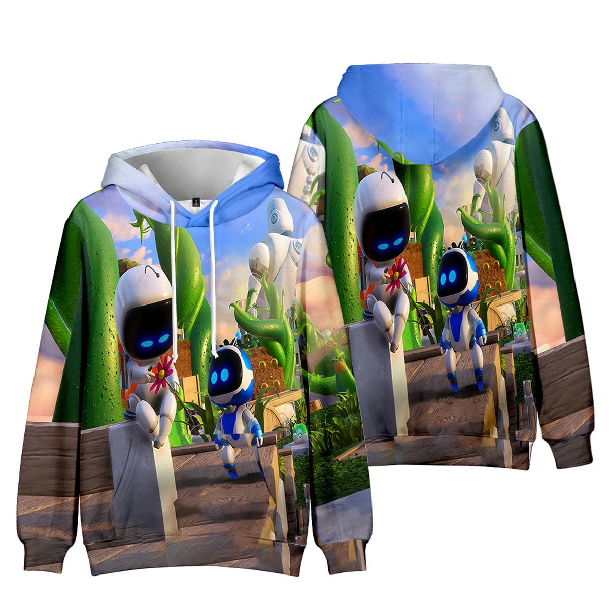 Boys Girls Astro Bot 3D Cartoon Hoodies Video Game Sweatshirt Novelty ...