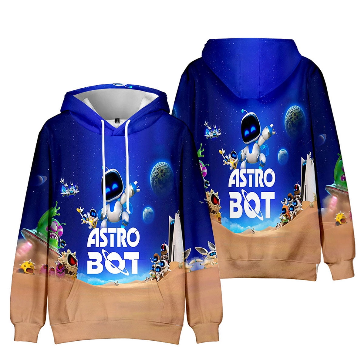 Boys Girls Astro Bot 3D Cartoon Hoodies Video Game Sweatshirt Novelty Hooded Tracksuit Long ...