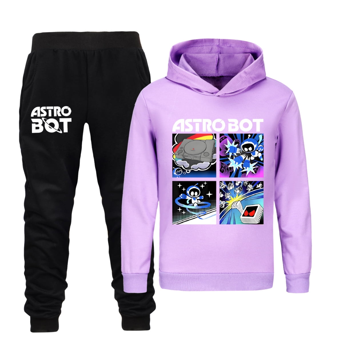 Boys Girls Astro Bot Cartoon Graphic Hoodies Sweatshirt & Sweatpants 2 Piece Video Games printed ...