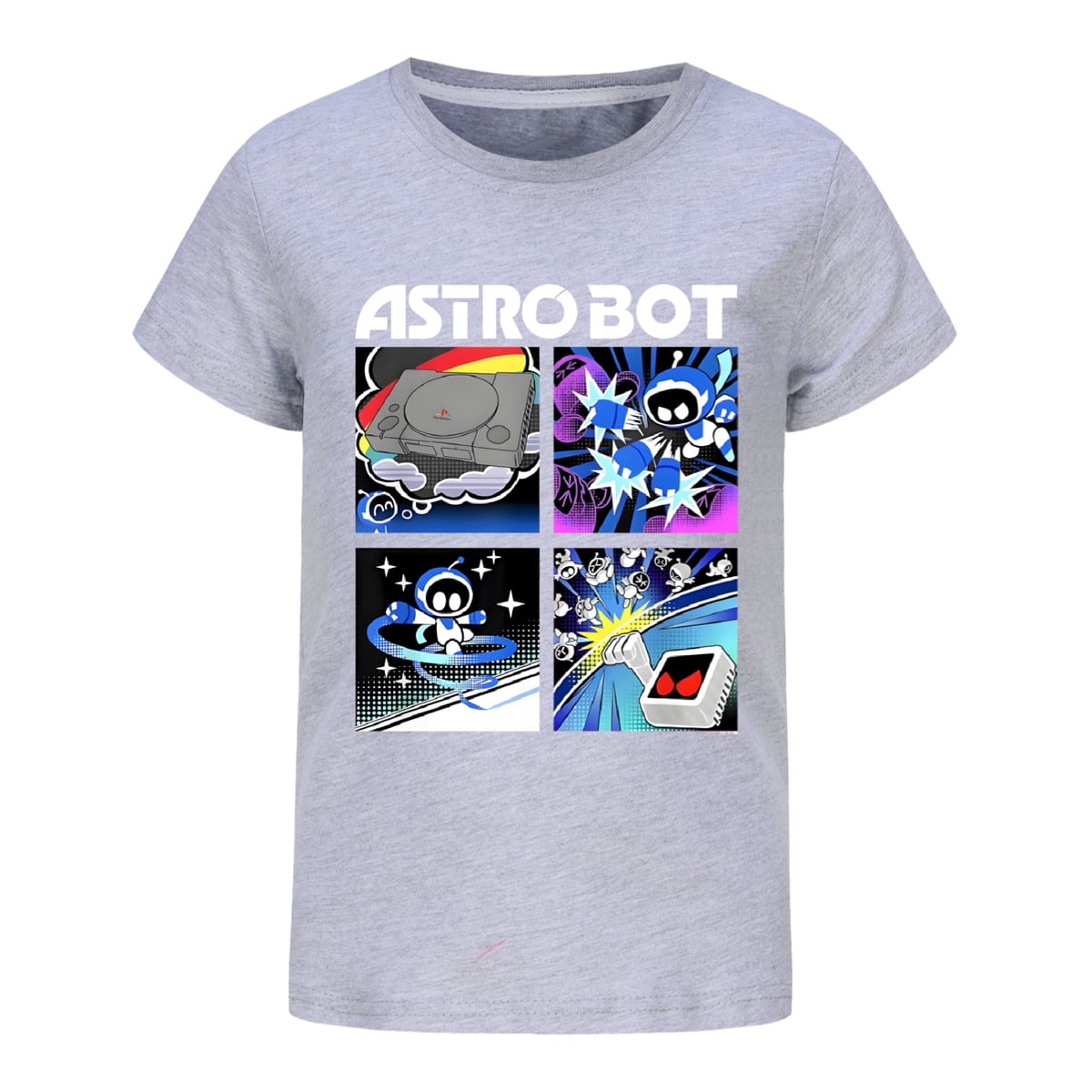 Boys Girls Astro Bot Cartoon Graphics Casual T-Shirts Summer Video Game ...