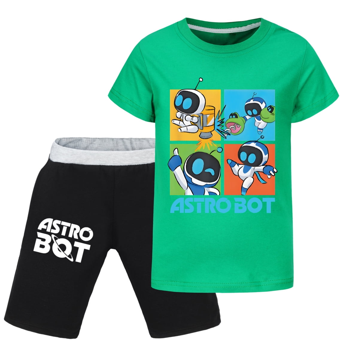 Boys Girls Astro Bot Cartoon Graphics T-Shirts Set Summer Video Game ...