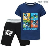 Boys Girls Astro Bot Cartoon Graphics T-Shirts Set Summer Video Game ...