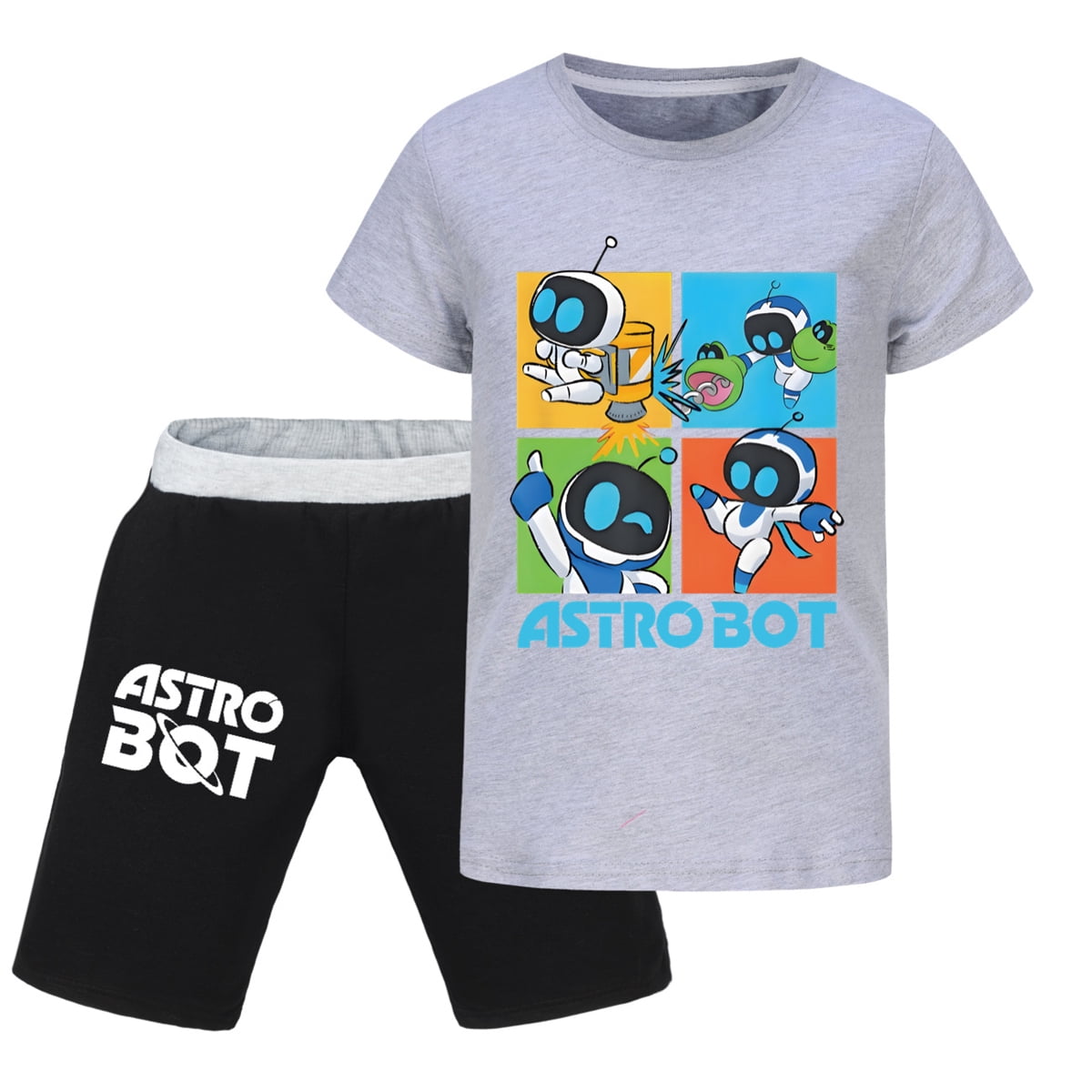 Boys Girls Astro Bot Cartoon Graphics T-Shirts Set Summer Video Game ...