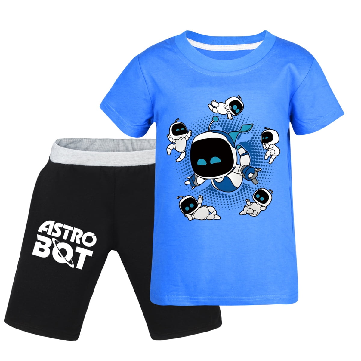 Boys Girls Astro Bot Cartoon Graphics T-Shirts Set Summer Video Game ...