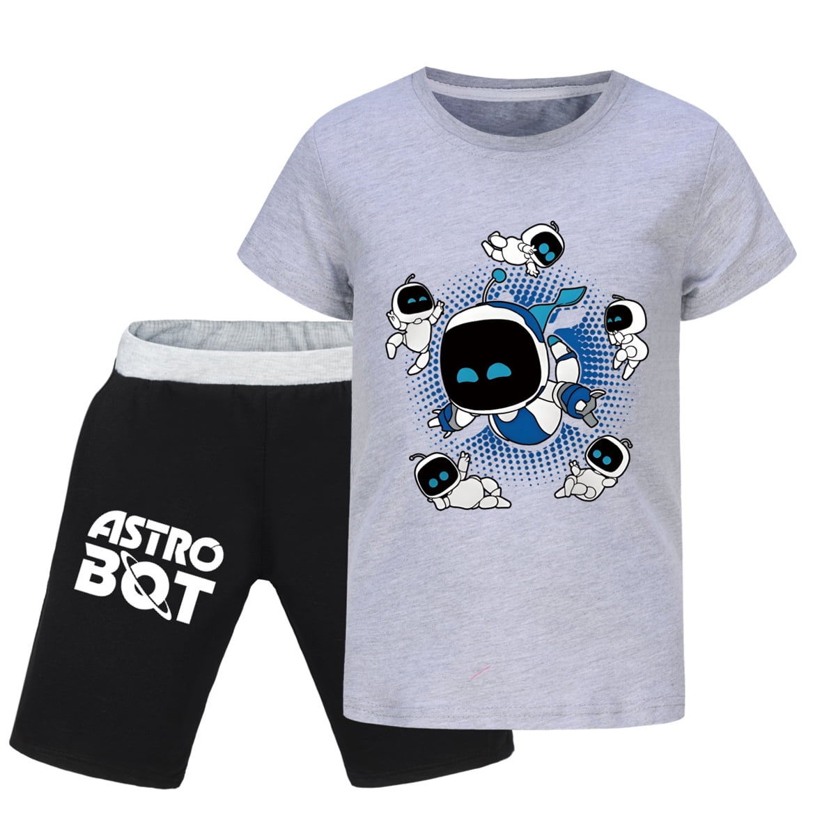 Boys Girls Astro Bot Cartoon Graphics T-Shirts Set Summer Video Game ...