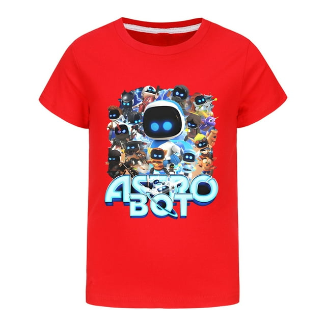 Boys Girls Astro Bot Cartoon Graphics T-Shirts Summer Video Game Fans ...