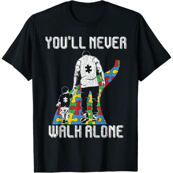 Boys Girls Autism Awareness Crew Neck T-Shirt Kids 100% Cotton Comfort ...