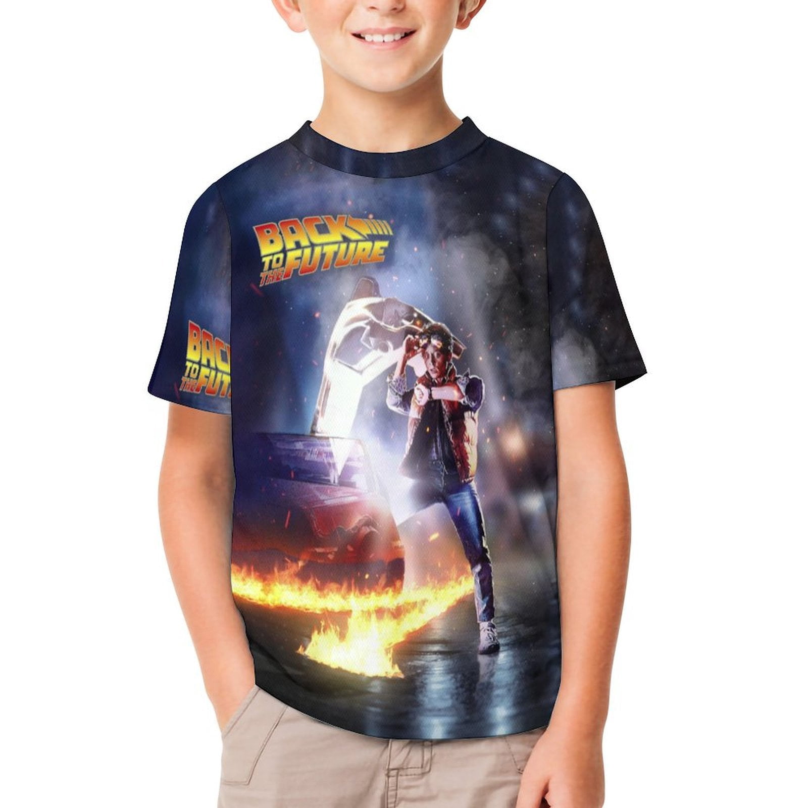 Boys Girls Back T0 Movie Future T-Shirt Crewneck Short Sleeve Tee Shirt Tops for Kids Teens ...