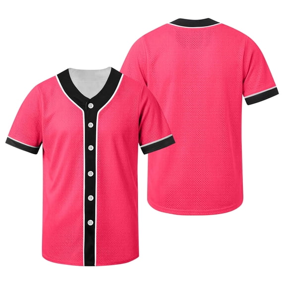 Boys Girls Baseball Jersey Short Sleeve Shirt V Neck Tops Button Down ...