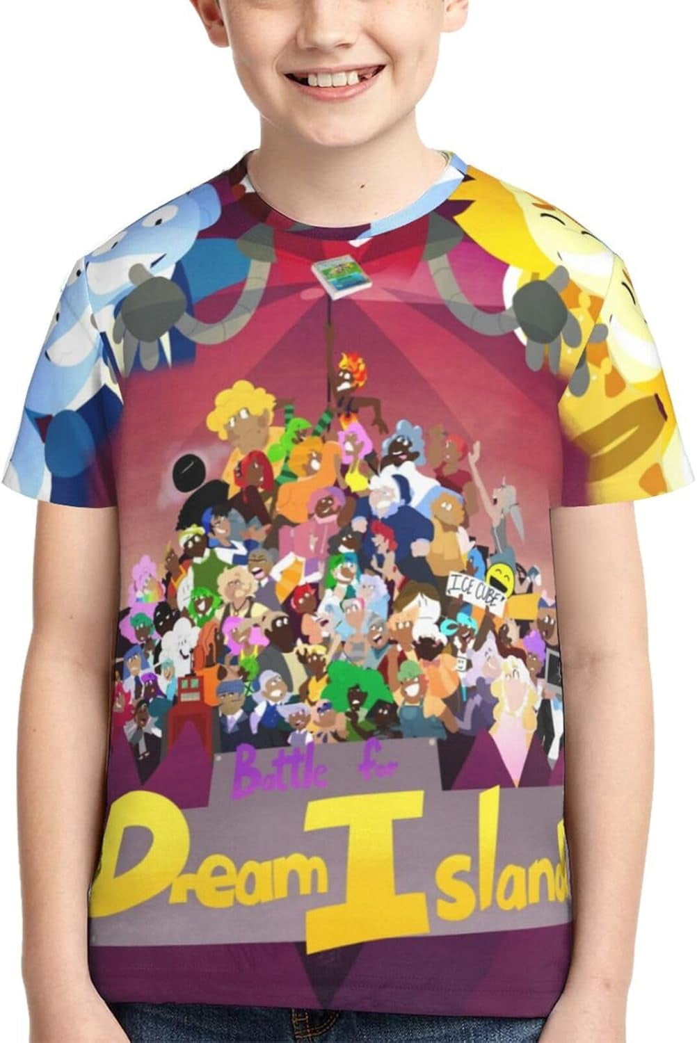 Boys Girls Battle for Dream Island Bfdi 3D Graphic T-Shirts Short ...