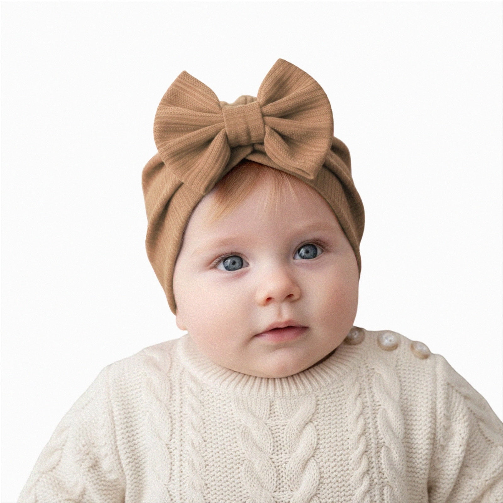 Boys Girls Beanies Baby Girls Turban Hats With Bow Newborn Caps Bonnets ...