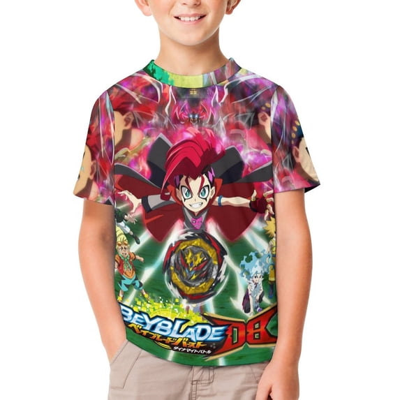 Boys Girls Beybl0de Anime Burs7 T-Shirt Crewneck Short Sleeve Tee Shirt ...