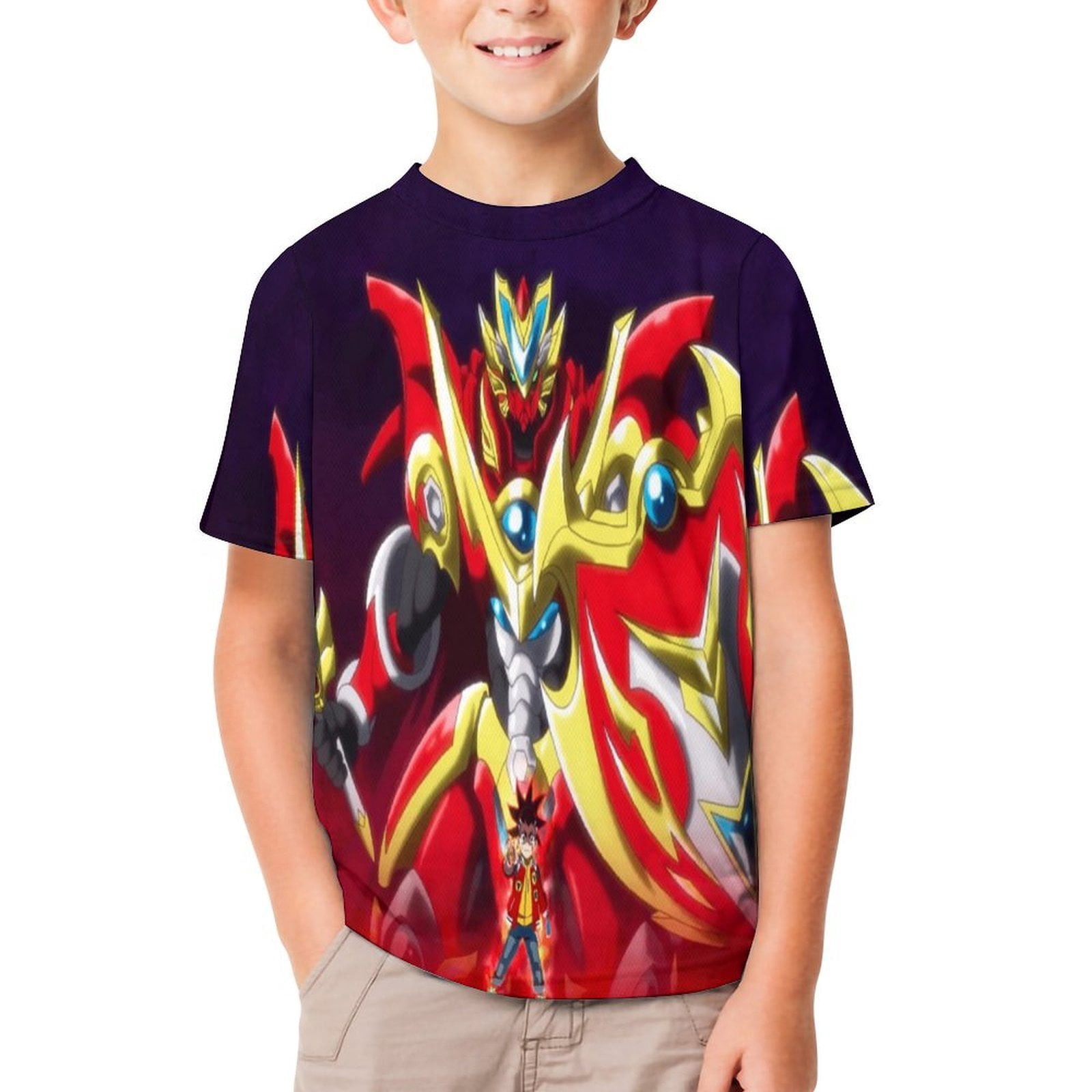 Boys Girls Beybl0de Anime Burs7 T-Shirt Crewneck Short Sleeve Tee Shirt ...
