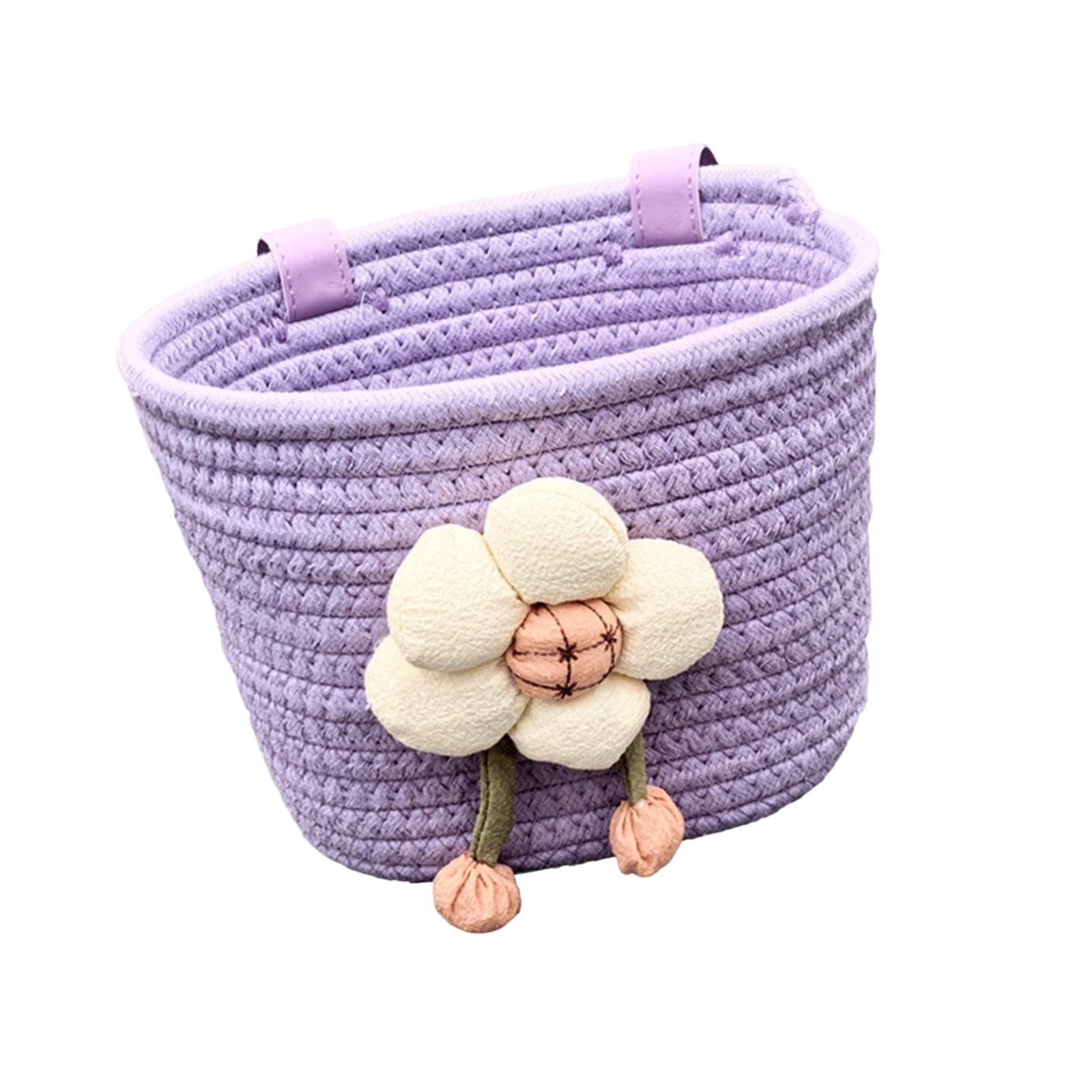 Boys Girls Bicycles Basket Adjustable Soft Rope Woven Tricycle Baskets ...
