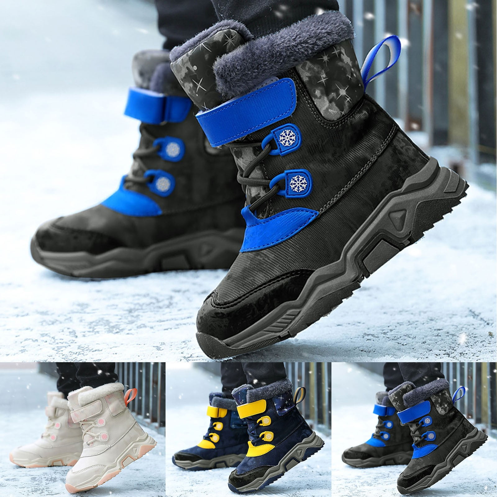 Boys Girls Boots Toddler Boys Girls Fall Winter Boots Outdoor White 10 ...