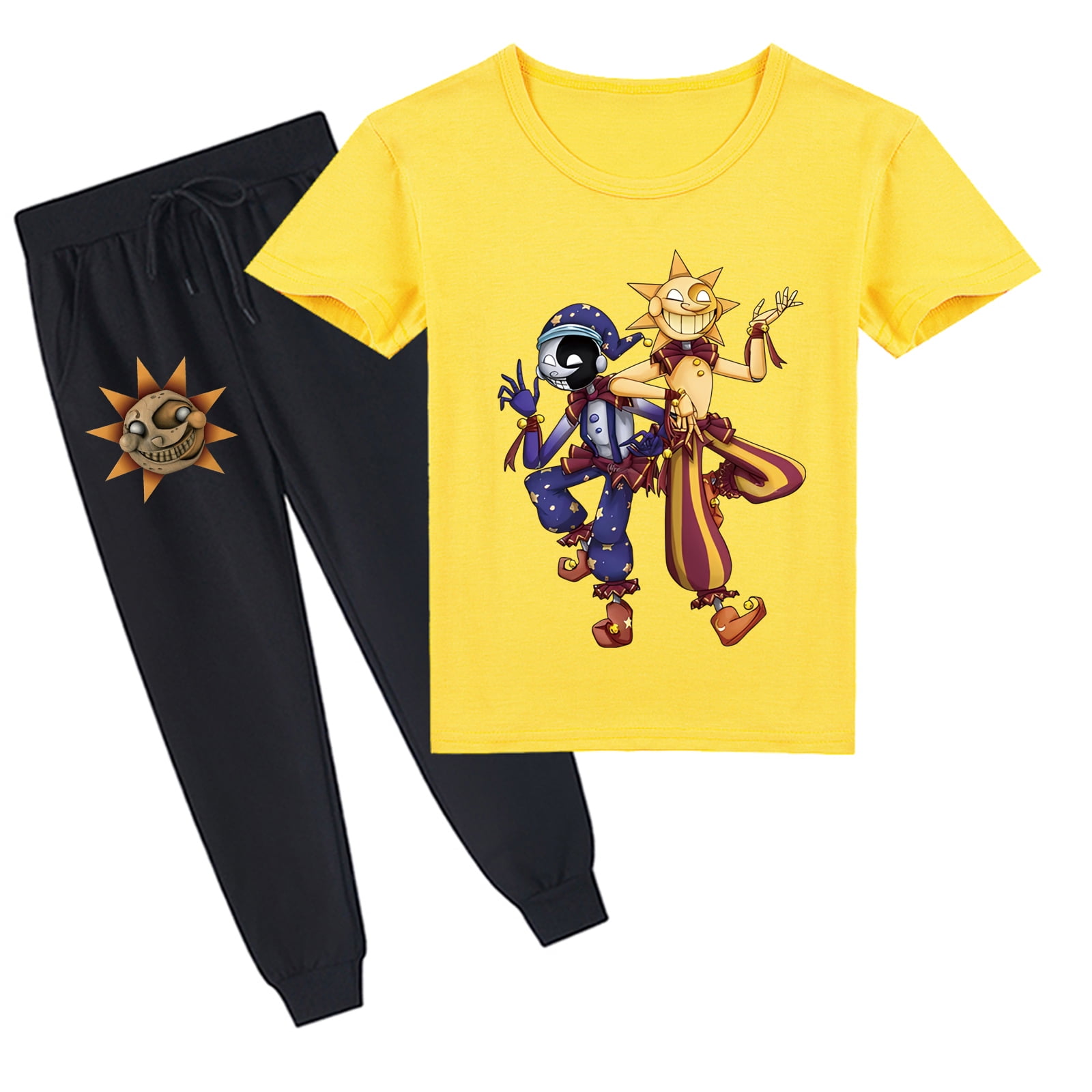 Boys & Girls' Breathable Summer Outfit: Sundrop and Moondrop Print on ...