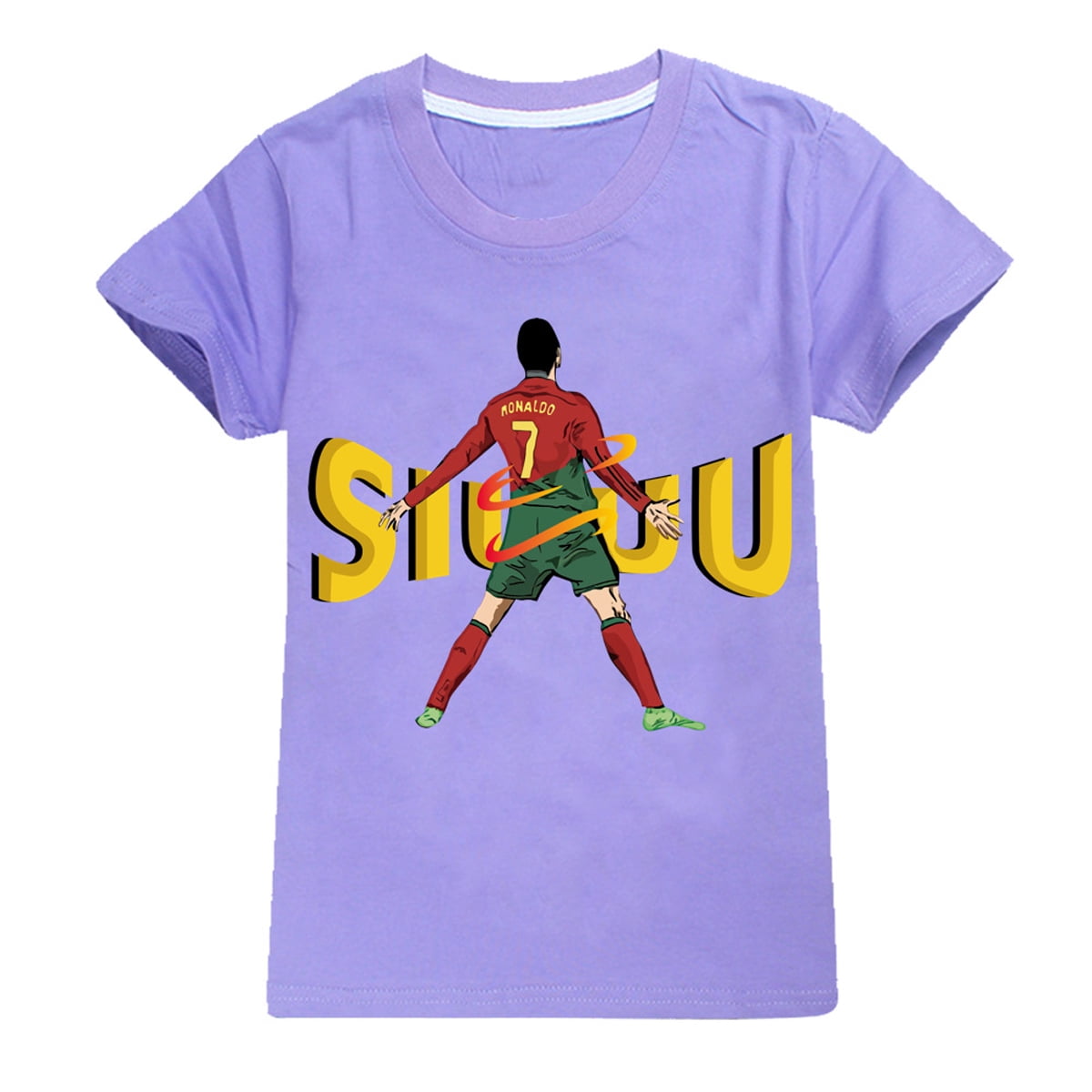 Boys Girls CR7 Cartoon Graphics T-Shirts Siu Summer Short Sleeve Shirt ...