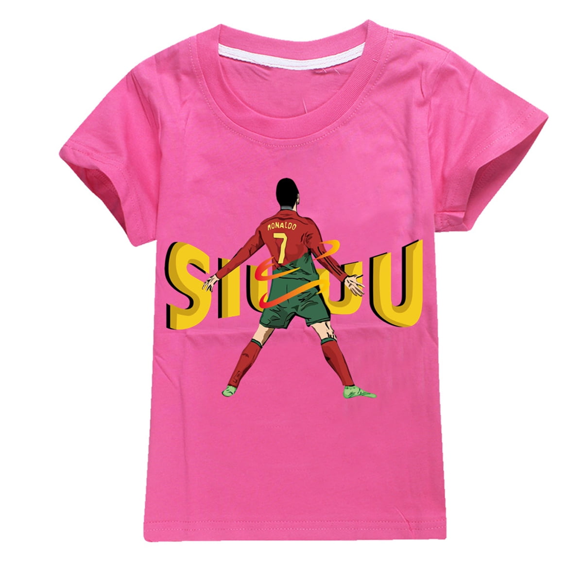 Boys Girls CR7 Cartoon Graphics T-Shirts Siu Summer Short Sleeve Shirt ...