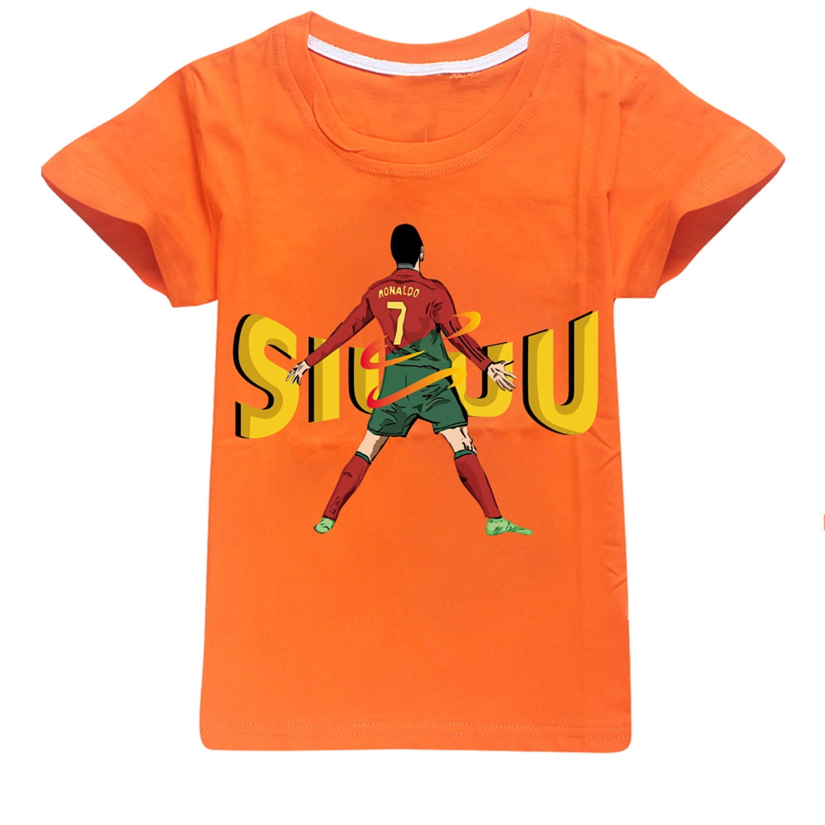 Boys Girls CR7 Cartoon Graphics T-Shirts Siu Summer Short Sleeve Shirt ...