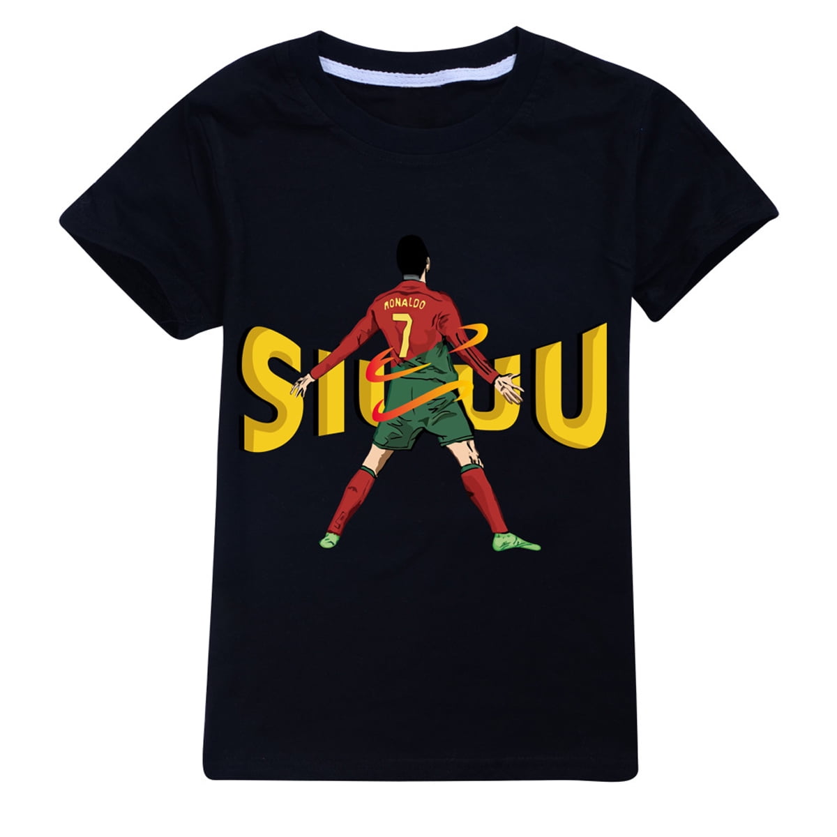 Boys Girls CR7 Cartoon Graphics T-Shirts Siu Summer Short Sleeve Shirt ...