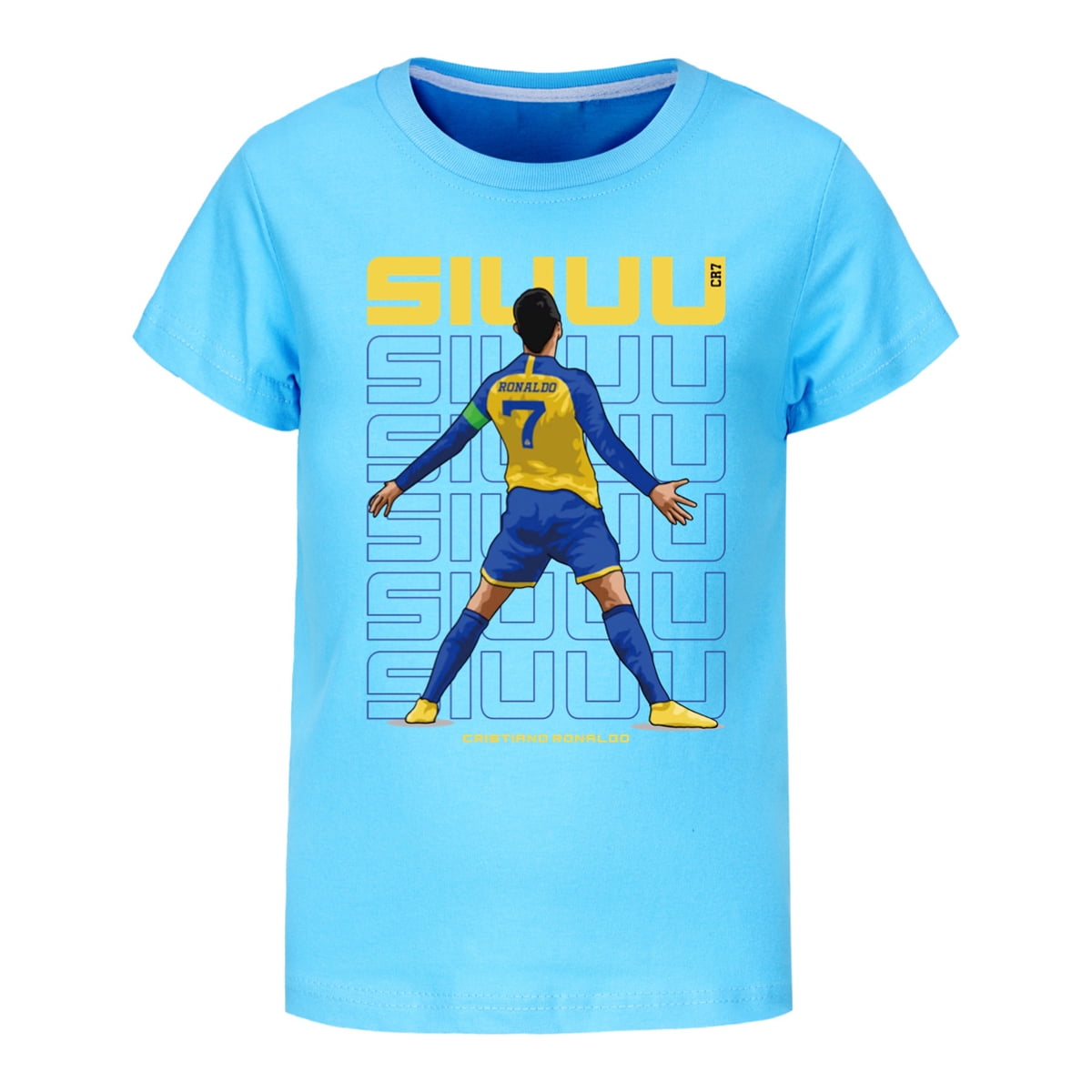Boys Girls CR7 Cristiano Ronaldo Cartoon Graphics T-Shirts Siu Summer Short Sleeve Soft Active ...