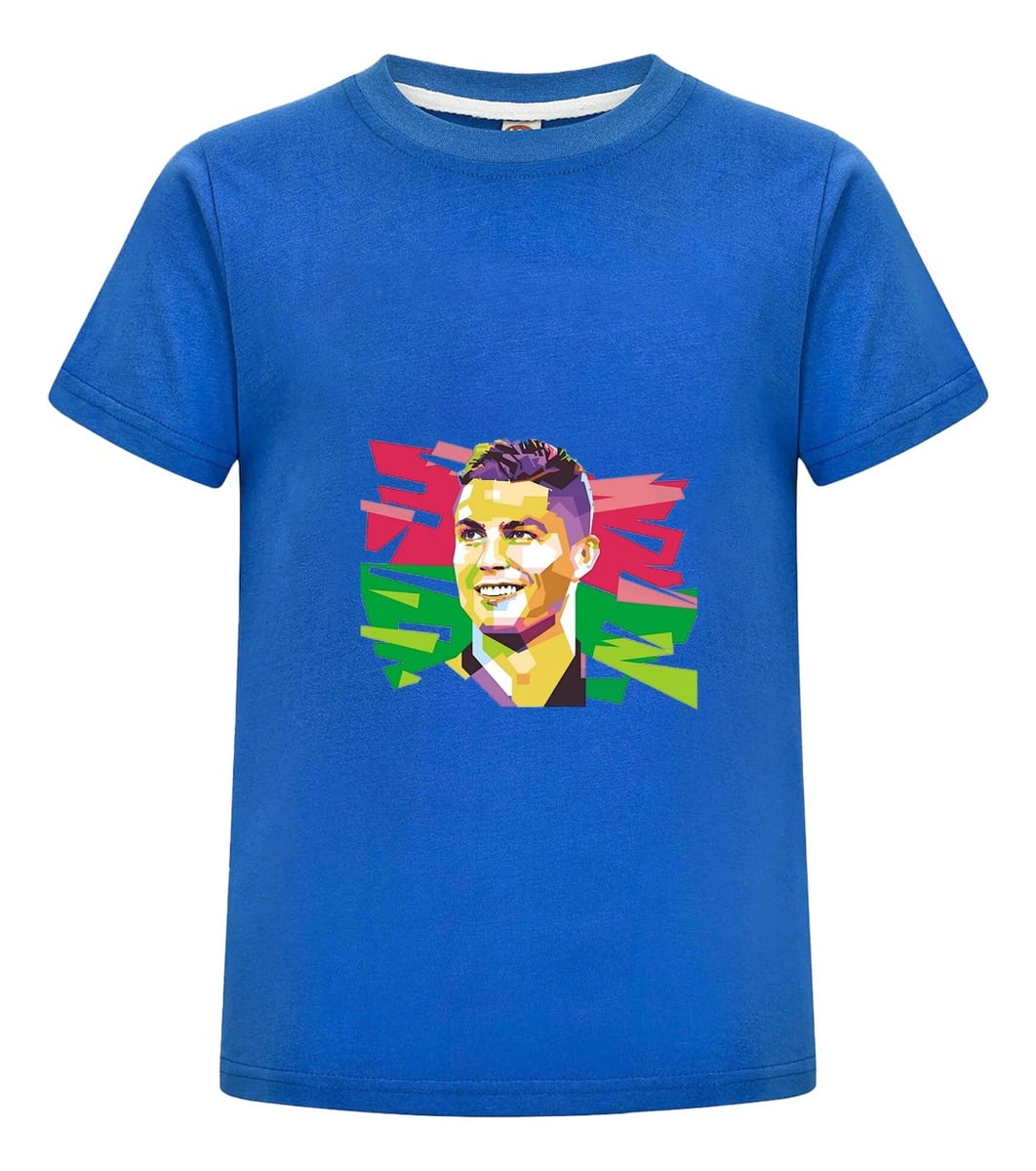 Boys Girls CR7 Soccer Shirt | Cristiano Ronaldo Youth Tee | Sporty Casual T-Shirt - Walmart.com