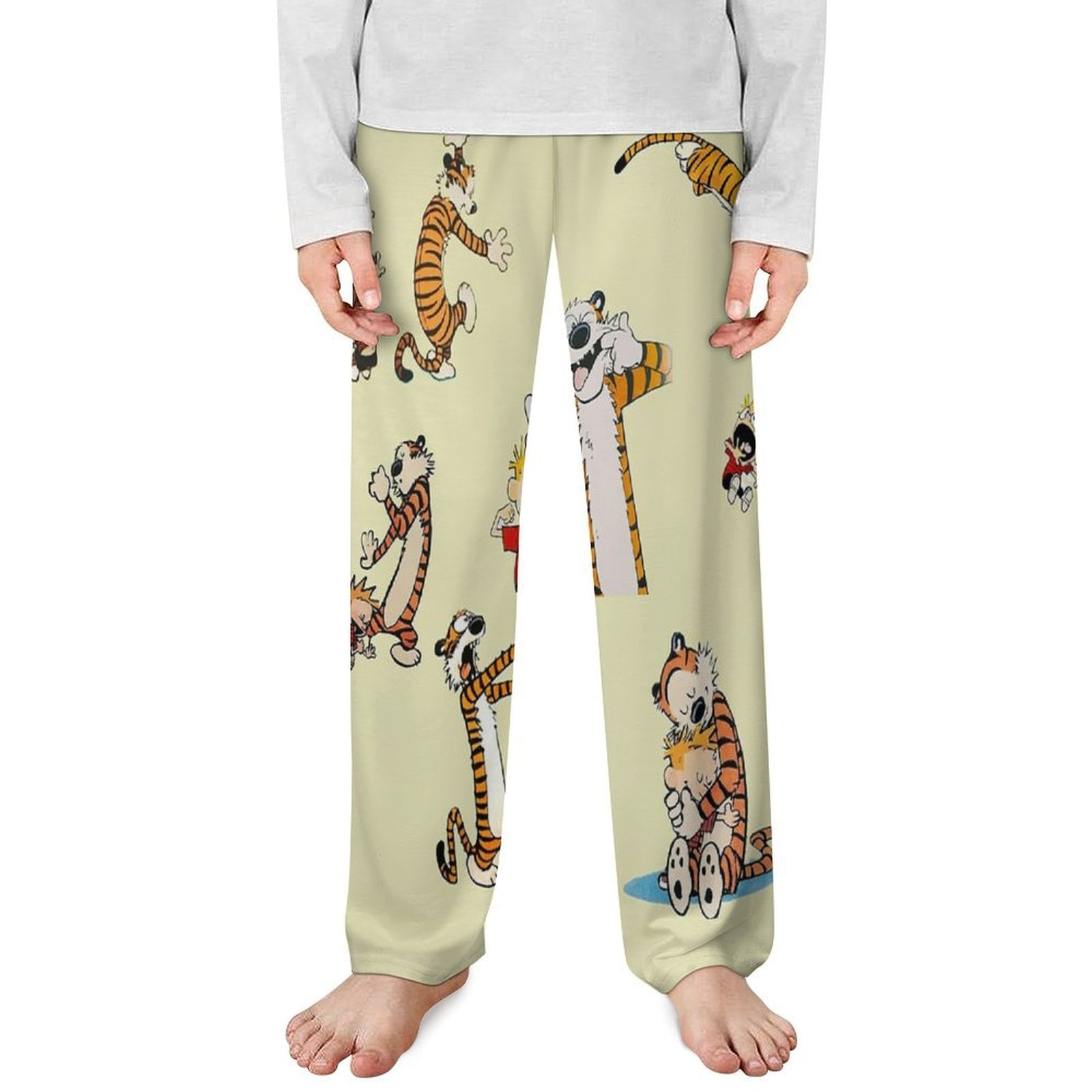 Boys Girls Calvin And Hobbe Pajama Pants Cartoon Casual Lounge PJ ...