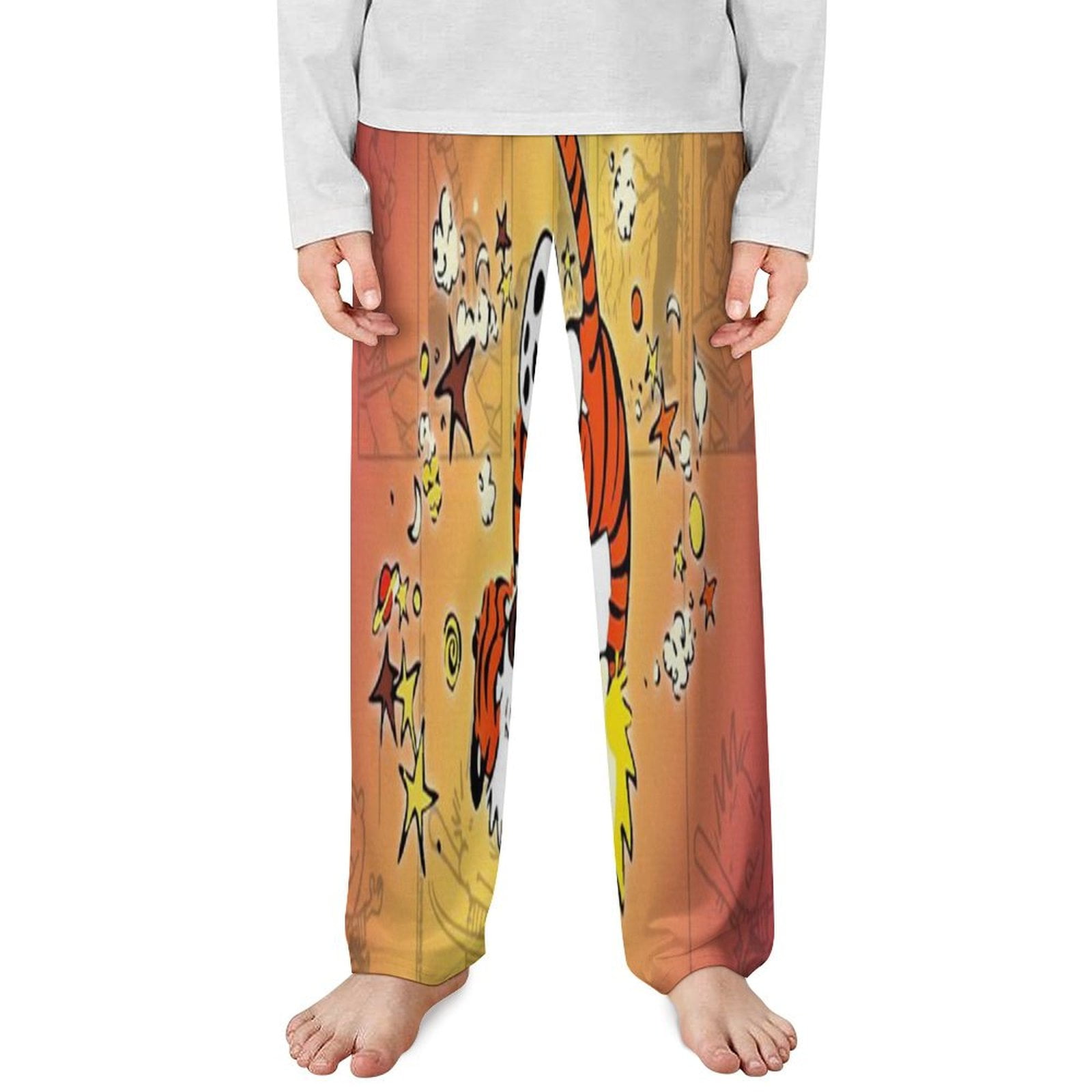 Boys Girls Calvin And Hobbe Pajama Pants Cartoon Casual Lounge PJ Bottoms with Pockets - Walmart.com