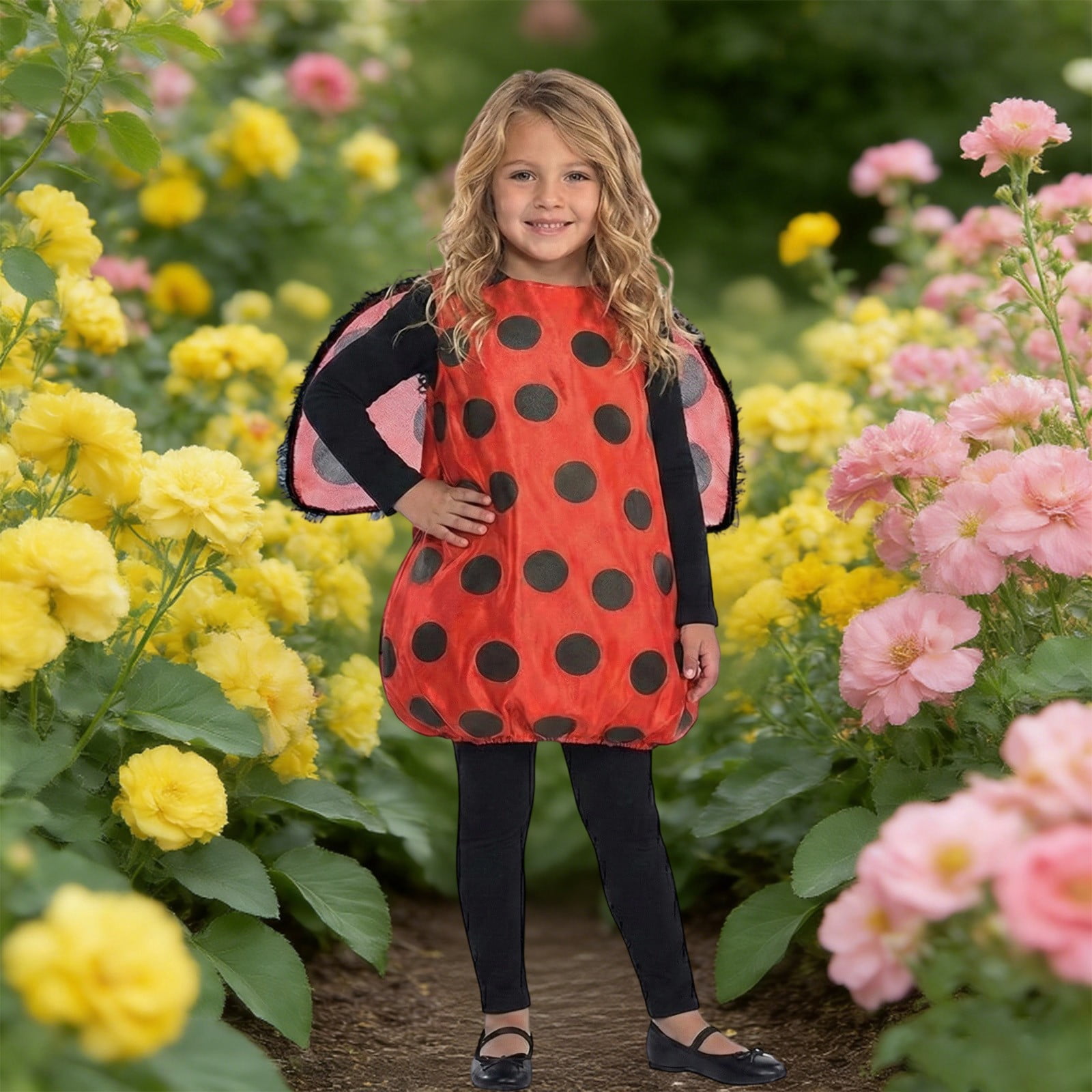 Boys Girls Carnival Ladybird Role Play Dress Up Set Party Red 6 Y-7 Y ...
